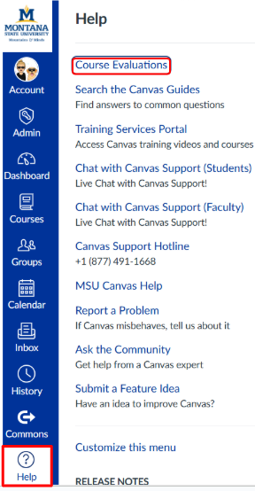 How to find and complete course evaluations - Canvas | Montana State ...